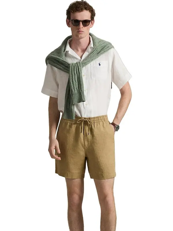 Ralph Lauren Polo Prepster 6-inch Linen Short - Cafe Tan