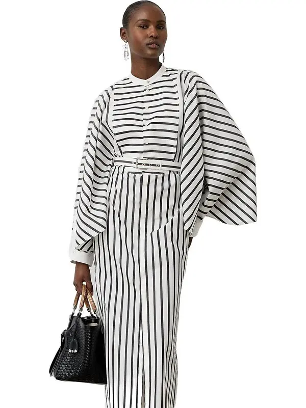 Ralph Lauren Striped Shirtdress - Black/white