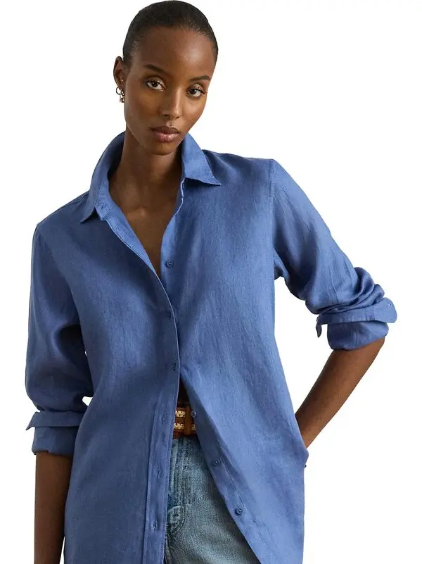 Ralph Lauren Relaxed Fit Linen Shirt - Carson Blue