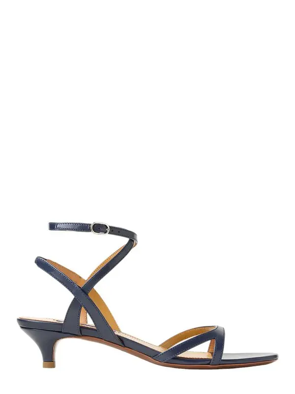 Ralph Lauren Clarke 35 Mm Calfskin Sandal - Lux Navy