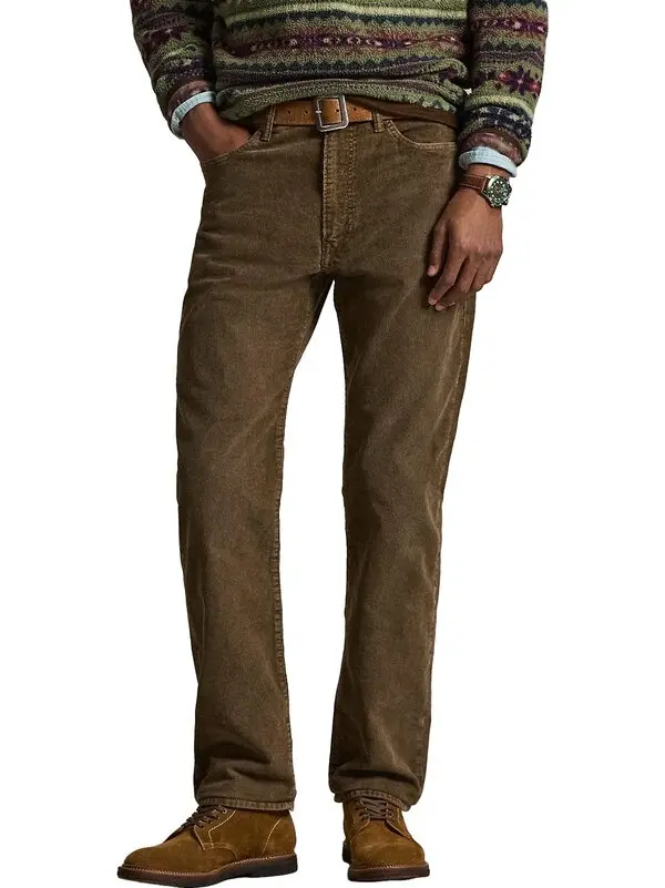 Ralph Lauren Straight Fit Corduroy Trousers - Brown Soft Fade