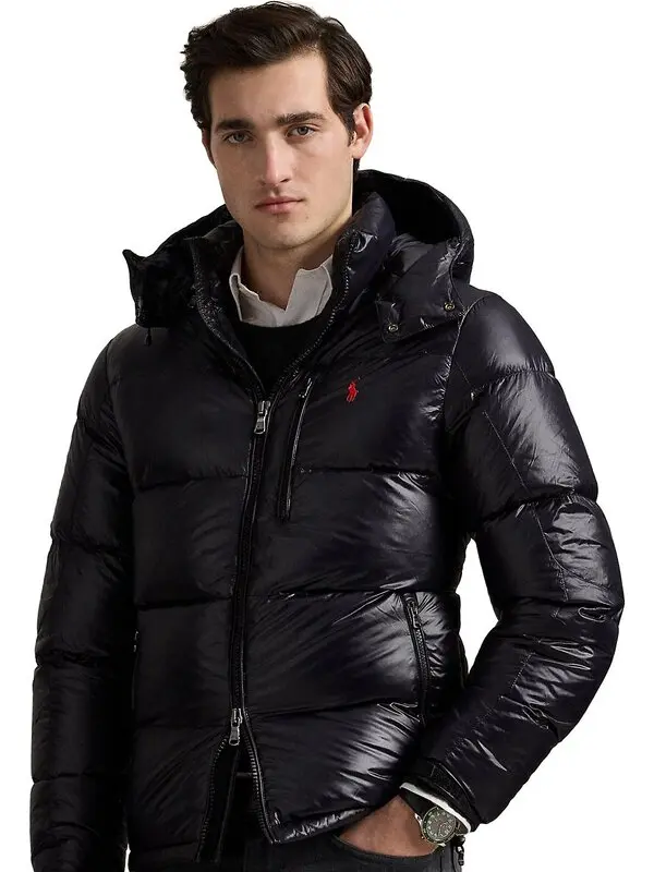 Ralph Lauren Glossed Down Jacket - Polo Black Glossy