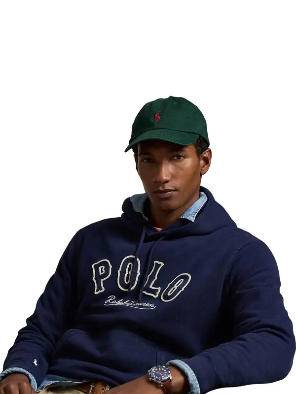 Ralph Lauren Cotton-blend Fleece Hoodie With Western-inspired Logo - Cruise Navy