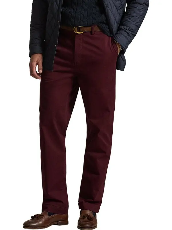 Ralph Lauren Bedford Classic Fit Washed Chino Pant - Rich Ruby