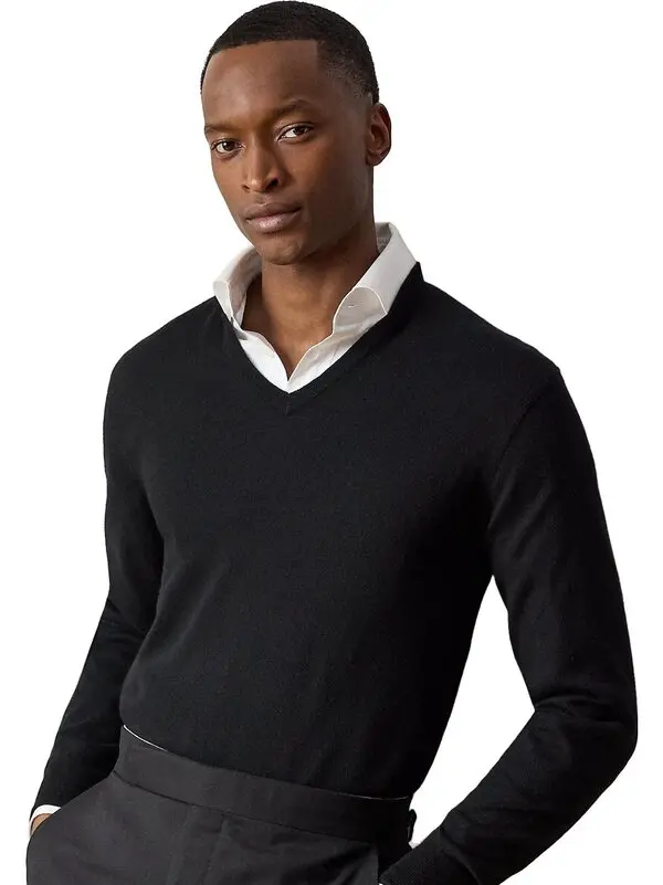Ralph Lauren Cashmere V-neck Sweater - Classic Black