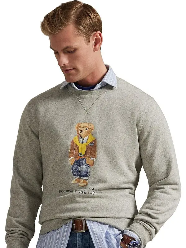 Ralph Lauren Polo Bear Fleece Sweatshirt - Loft Heather/heritage Bear