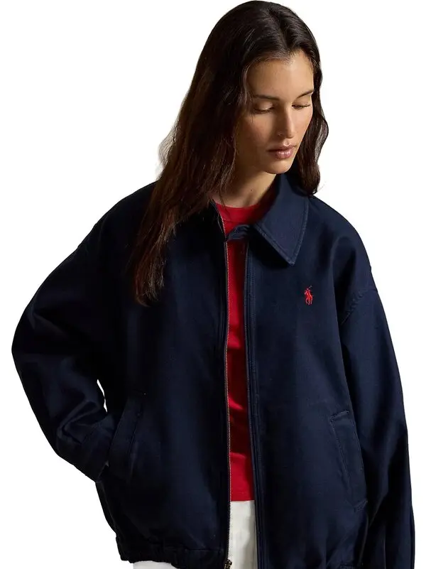 Ralph Lauren Oversized Cotton Windbreaker - Lauren Navy