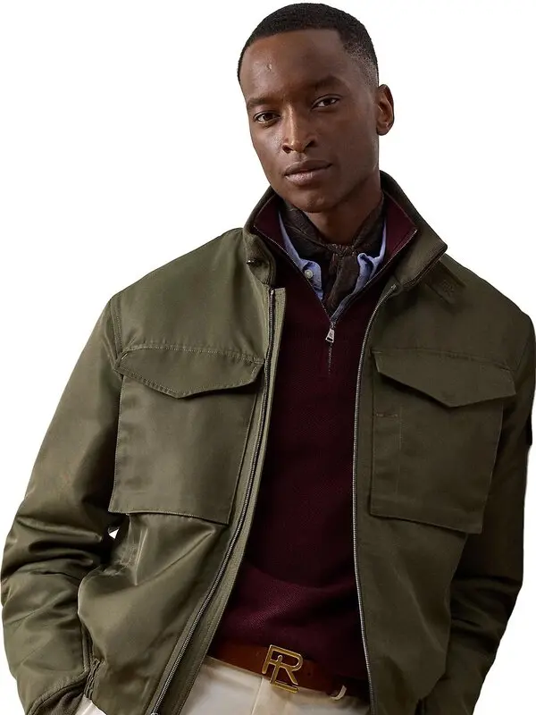 Ralph Lauren Twill Flight Jacket - Lichen Green