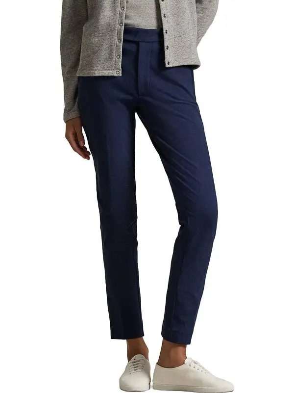 Ralph Lauren Stretch-cotton Blend Slim Pants - Navy