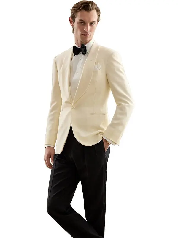 Ralph Lauren Gregory Hand-tailored Tuxedo Trouser - Black
