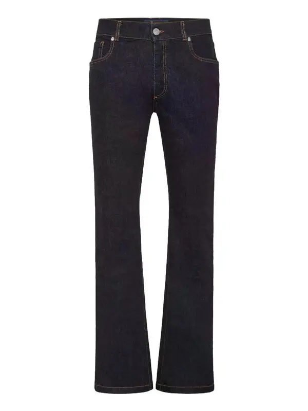 BILLIONAIRE Palm Embroidery Regular Fit Jeans - Blue