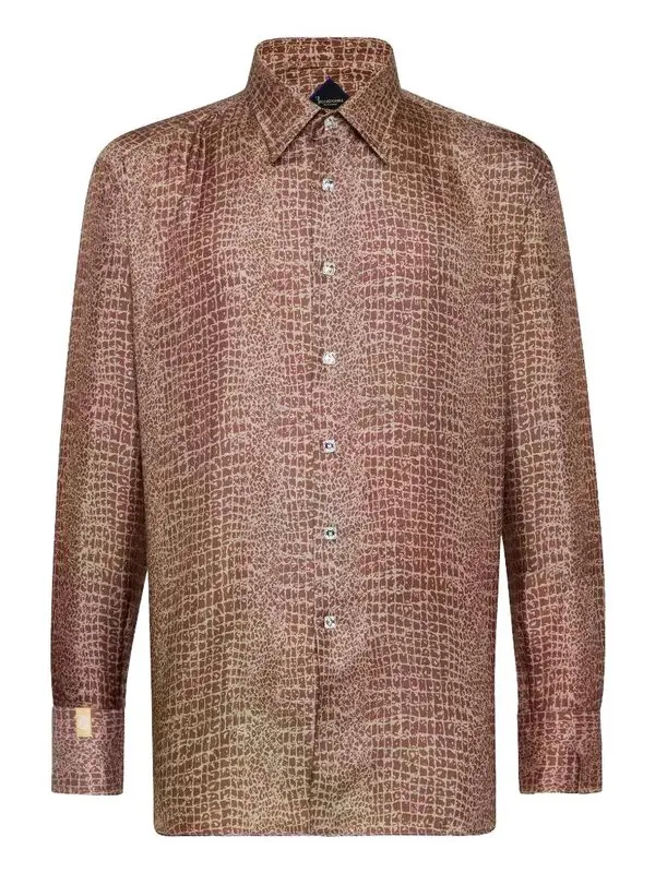 BILLIONAIRE Patterned Shirt - Neutrals