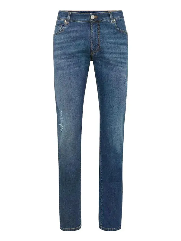 BILLIONAIRE Five-pocket Jeans With Logo Detail - Blue