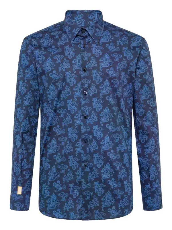 BILLIONAIRE Paisley-print Shirt - Blue