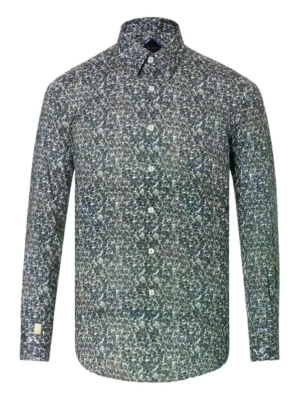 BILLIONAIRE Jason Floral Print Shirt - Grey