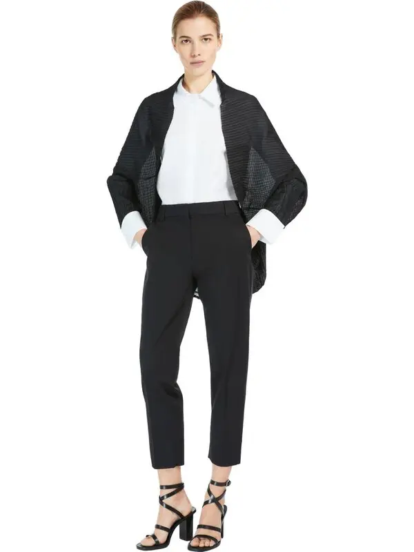 Max Mara Pleated Technical Fabric Shrug - Black