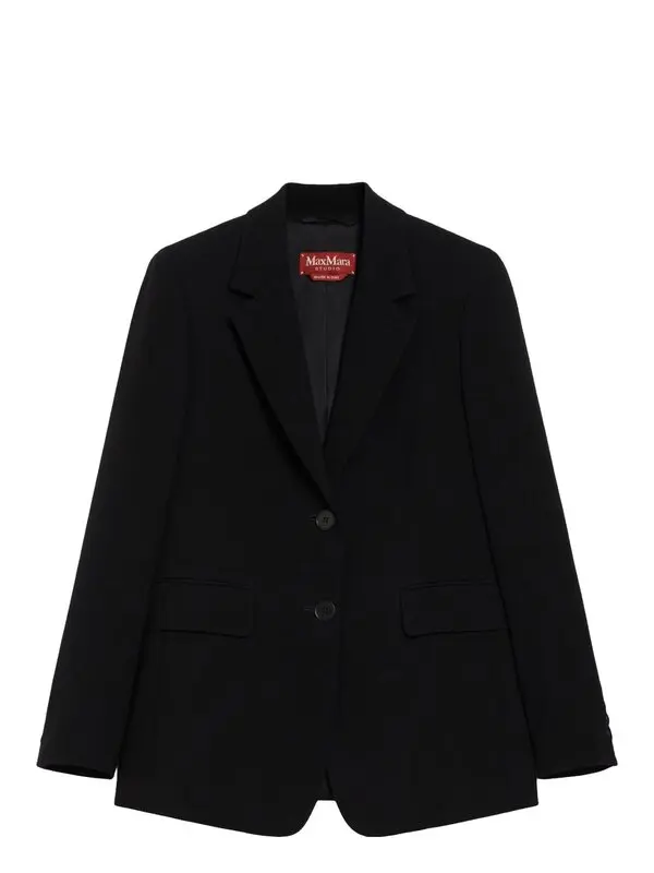 Max Mara Single-breasted Cady Blazer - Black