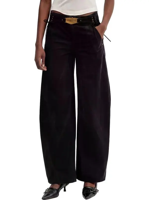 Miss Sixty Cotton Wide-leg Jeans - Black