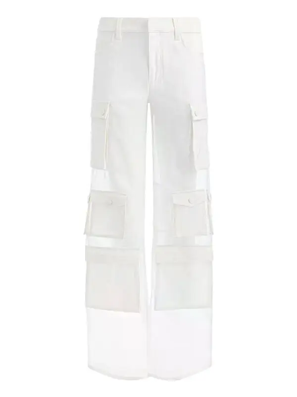 Alice + Olivia Olympia Sheer Cargo Trousers - Brown