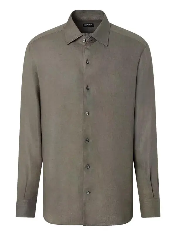 Zegna Oasi Lino Shirt - Grey