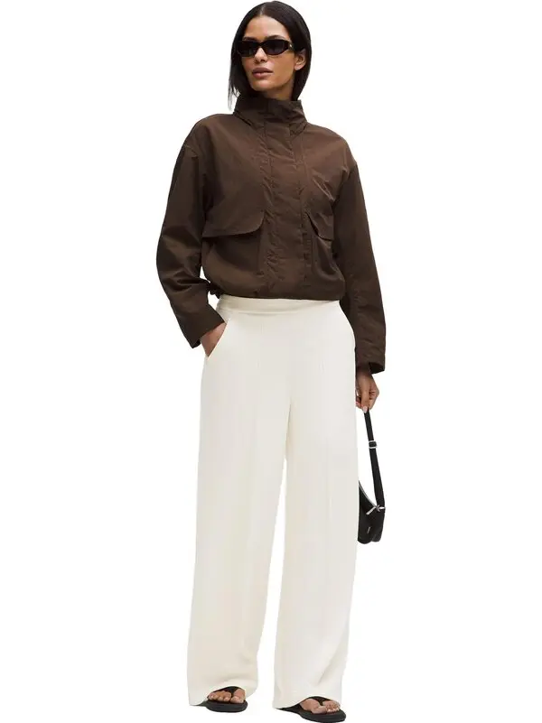 Lululemon Softstreme Pintuck High-rise Wide-leg Pant - Light Ivory