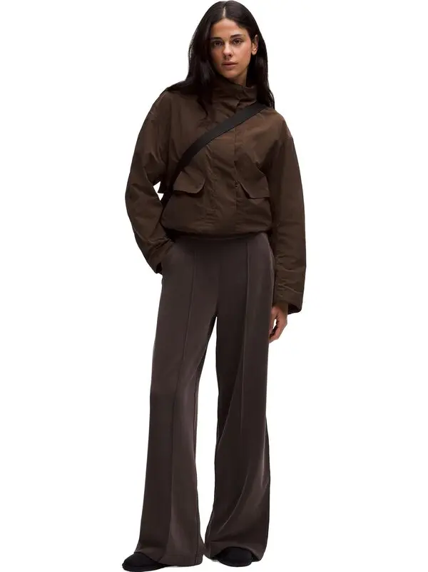 Lululemon Softstreme Pintuck High-rise Wide-leg Pant - Mahogany Muse