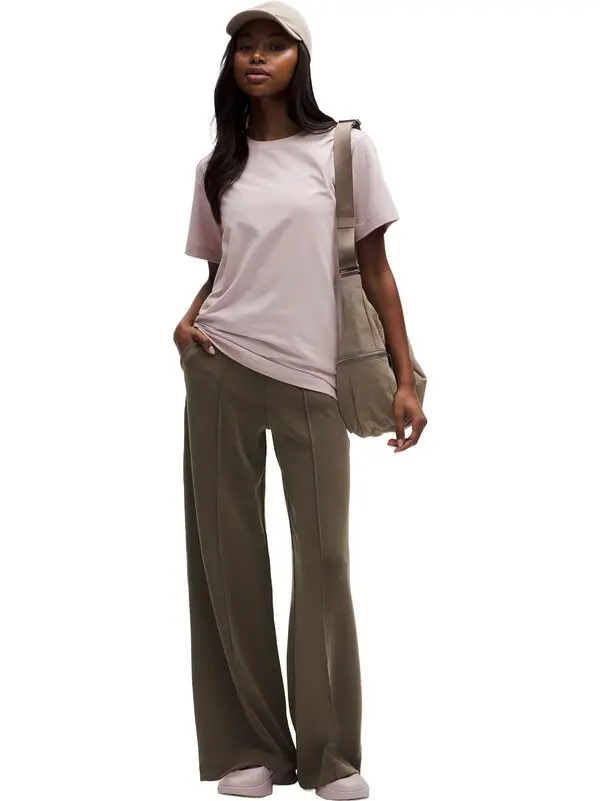 Lululemon Softstreme Pintuck High-rise Wide-leg Pant - Olive Brown