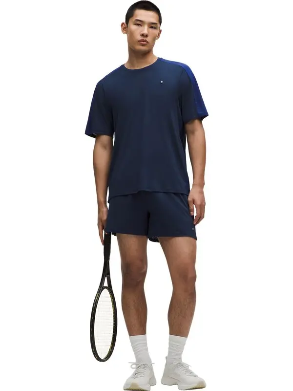 Lululemon Mesh-panelled Tennis Short - Club Blue/clubhouse Blue