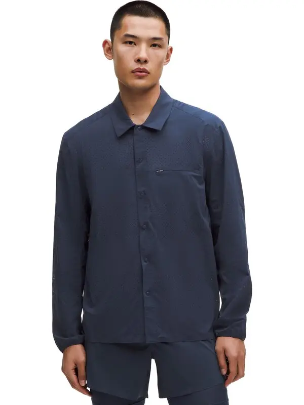 Lululemon Perforated Running Overshirt - Club Blue