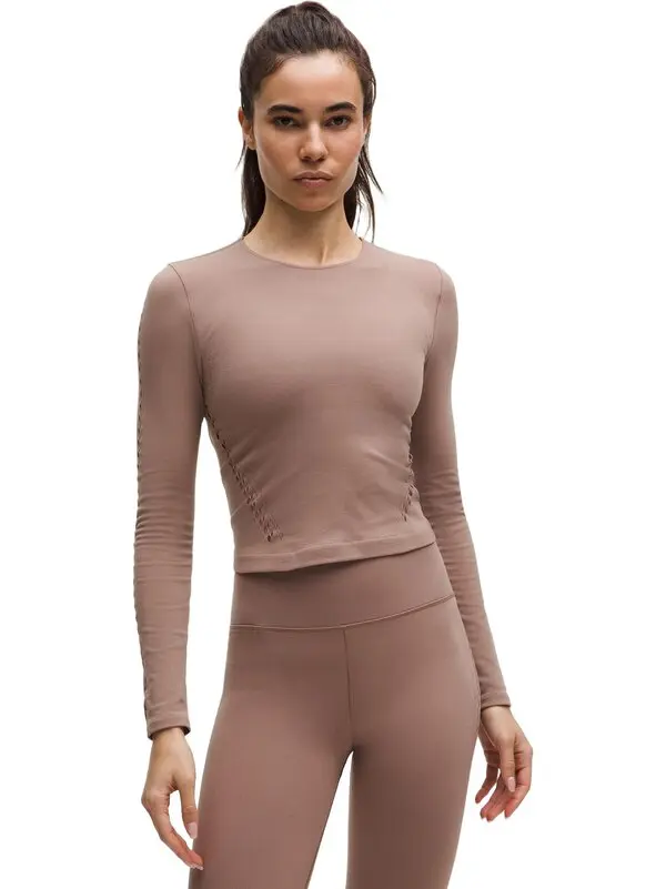 Lululemon Revealknit Eyelet Crewneck Long-sleeve Shirt - Ashen Rose