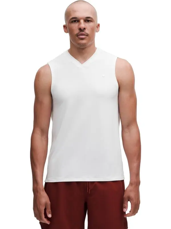 Lululemon Sleeveless Tennis Shirt With Mesh Paneling - White