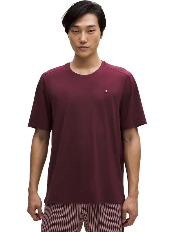 Lululemon Mesh Panelled Tennis Shirt - Burgundy Bay/burgundy Bay