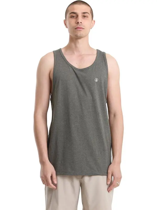 Volcom Solid Heather Tank - Squadron Green