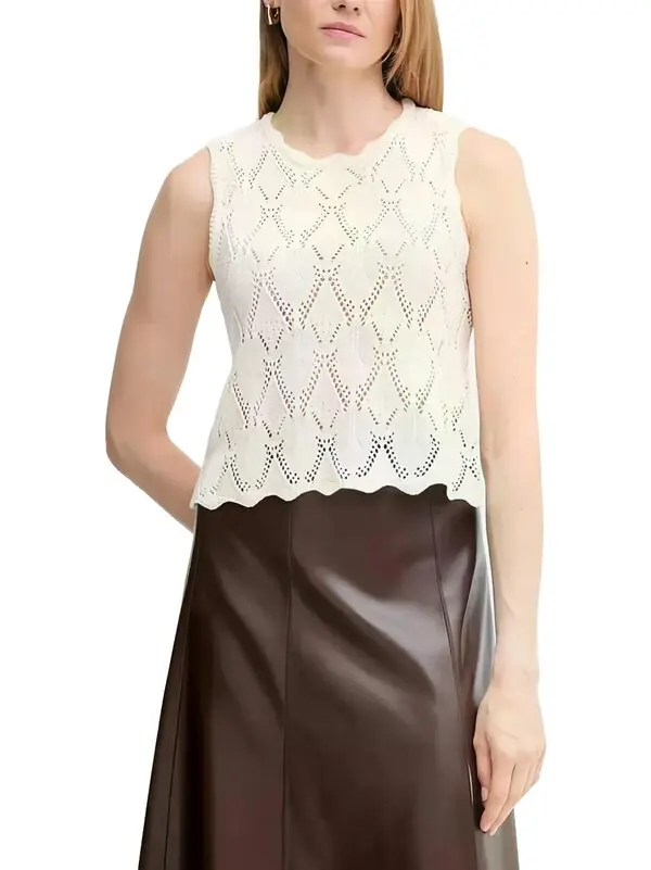 HOSS INTROPIA Openwork Knit Top - Neutrals
