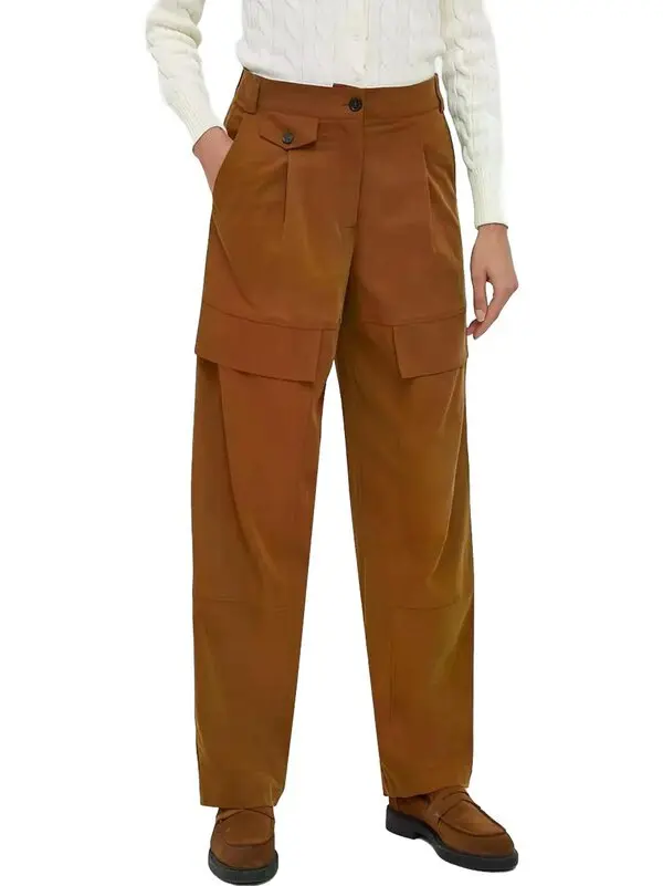 Sisley High-waisted Trousers - Brown