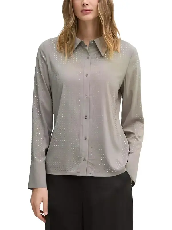 Sisley Embellished Button-up Shirt - Grey