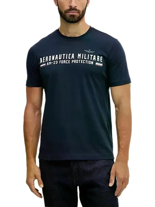 AERONAUTICA MILITARE Crewneck Graphic T-shirt - Blue