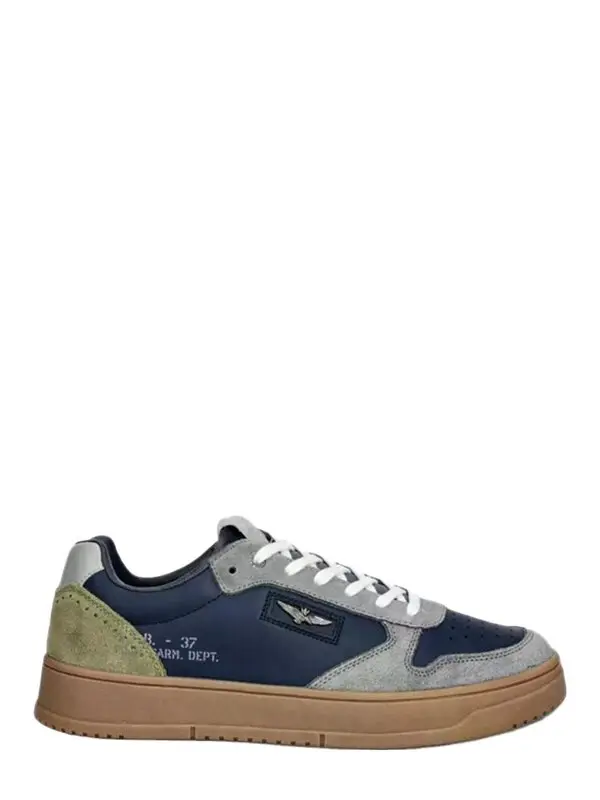 AERONAUTICA MILITARE Panelled Lace-up Sneakers - Blue