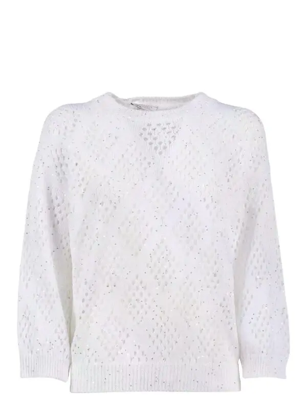 Peserico Openwork Sweater - White