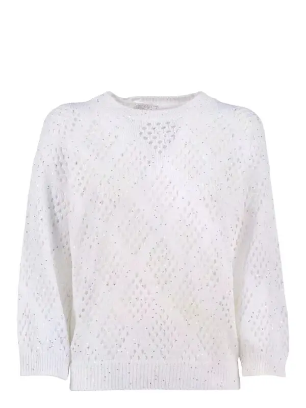 Peserico Openwork Sweater - White