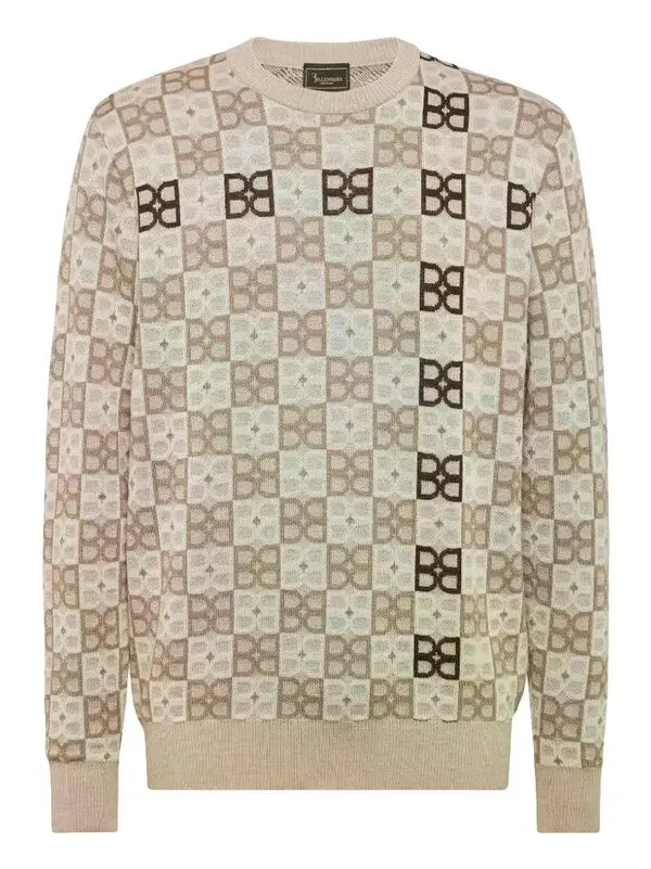 BILLIONAIRE Monogram-jacquard Jumper - Neutrals