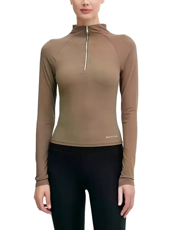 P.E Nation Routine Half-zip Top - Brown