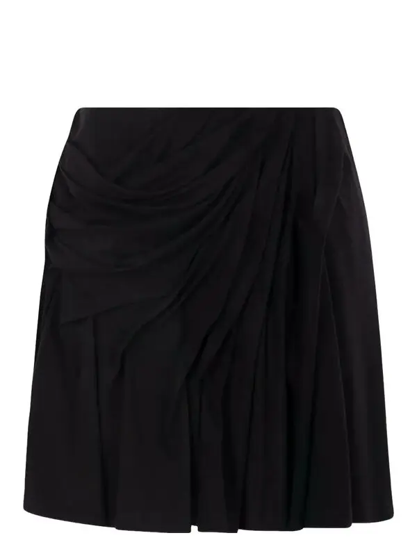PETRA Draped Mini Skirt - Black