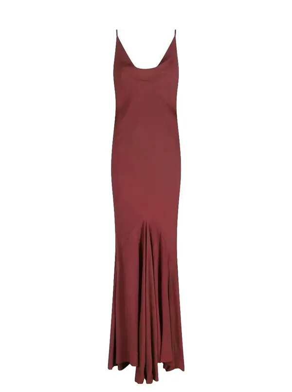 Erika Cavallini Ether Ruffled Maxi Dress - Red