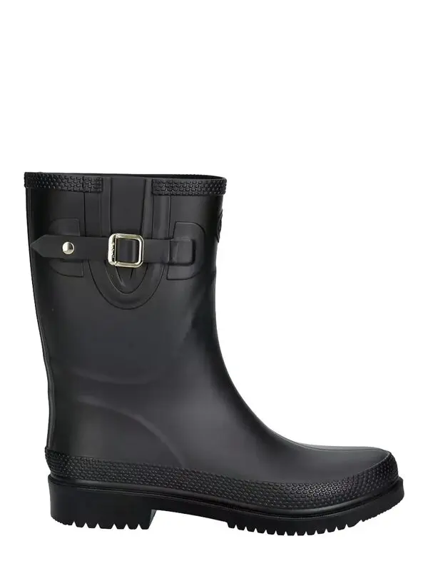 DR. SCHOLL'S SHOES Chambery Low Buckle-strap Rain Boots - Black