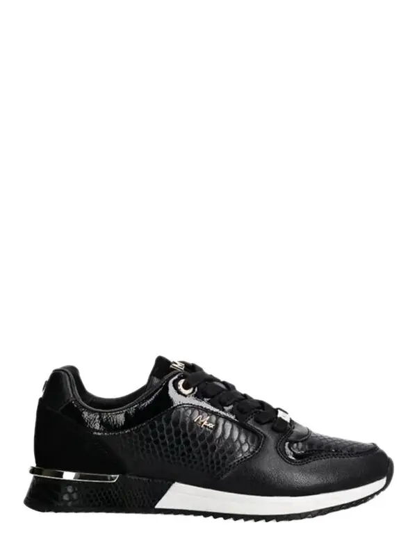 MEXX Reptile-effect Panelled Sneakers - Black