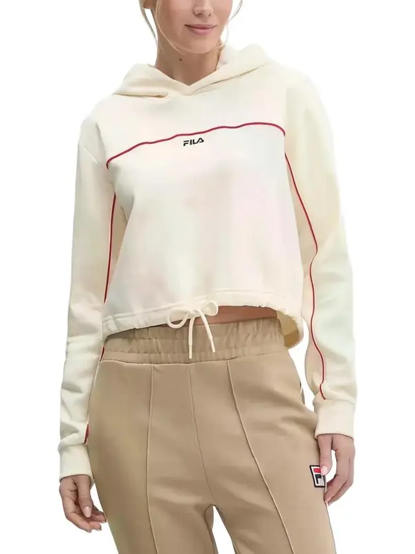 FILA Logo-embroidered Drawstring Hoodie - Neutrals