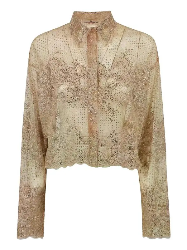 Ermanno Scervino Cropped Shirt - Neutrals