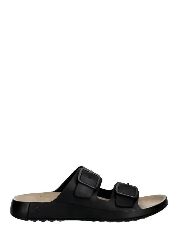 Ecco Buckle-detail Flat Sandals - Black