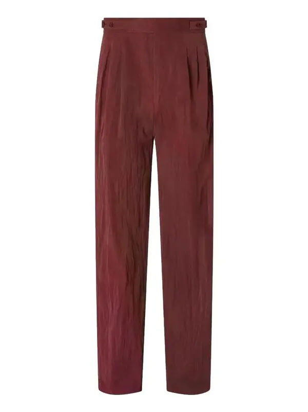 Zegna Pleated Cotton Pants - Red